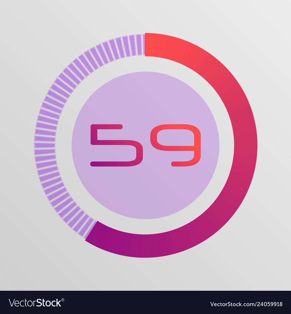 Circular interval timer Royalty Free Vector Image