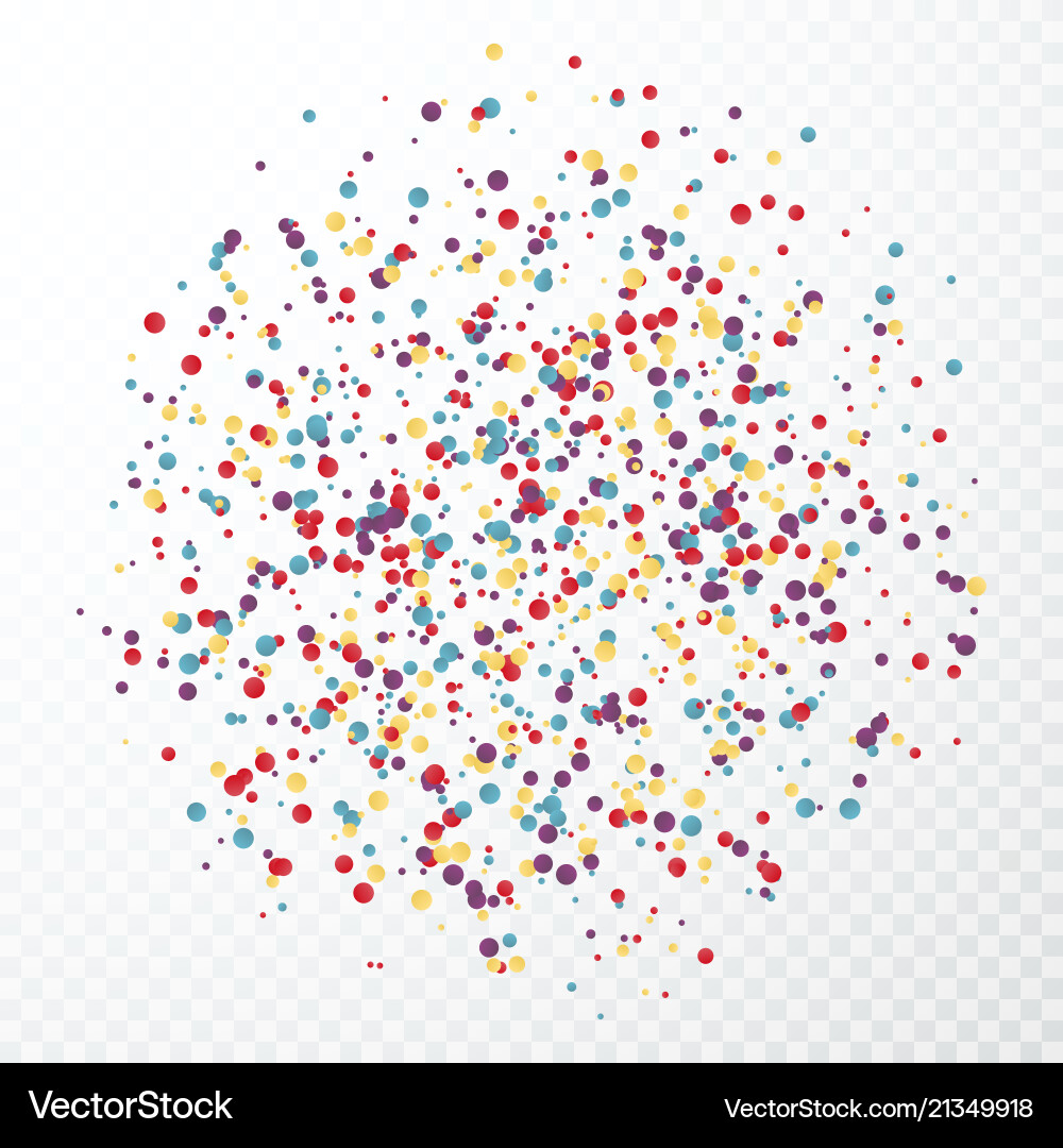 Colorful circular confetti splash isolated on Vector Image