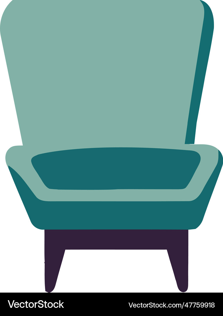 Comfortable armchair modern design isolated icon Vector Image