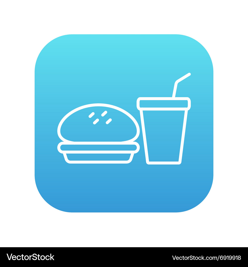 Fast food meal line icon Royalty Free Vector Image