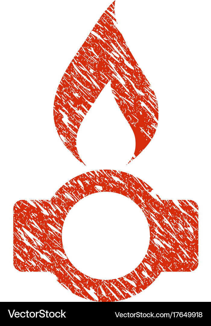 Gas flame icon grunge watermark Royalty Free Vector Image
