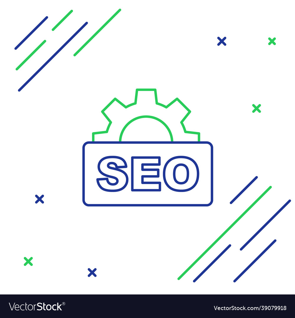 Line seo optimization icon isolated on white Vector Image