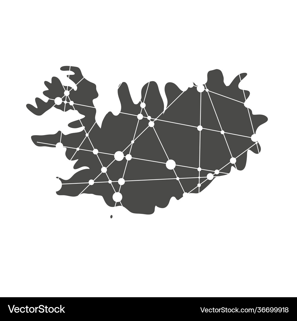 Map iceland Royalty Free Vector Image - VectorStock