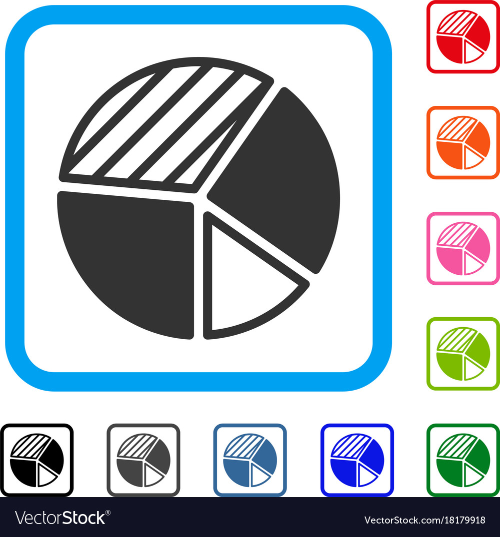Pie chart framed icon Royalty Free Vector Image Pie chart framed icon Royalty Free Vector Image