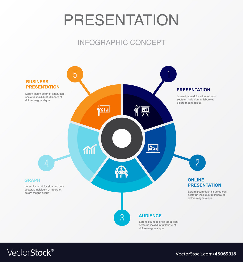 Presentation online audience graph Royalty Free Vector Image