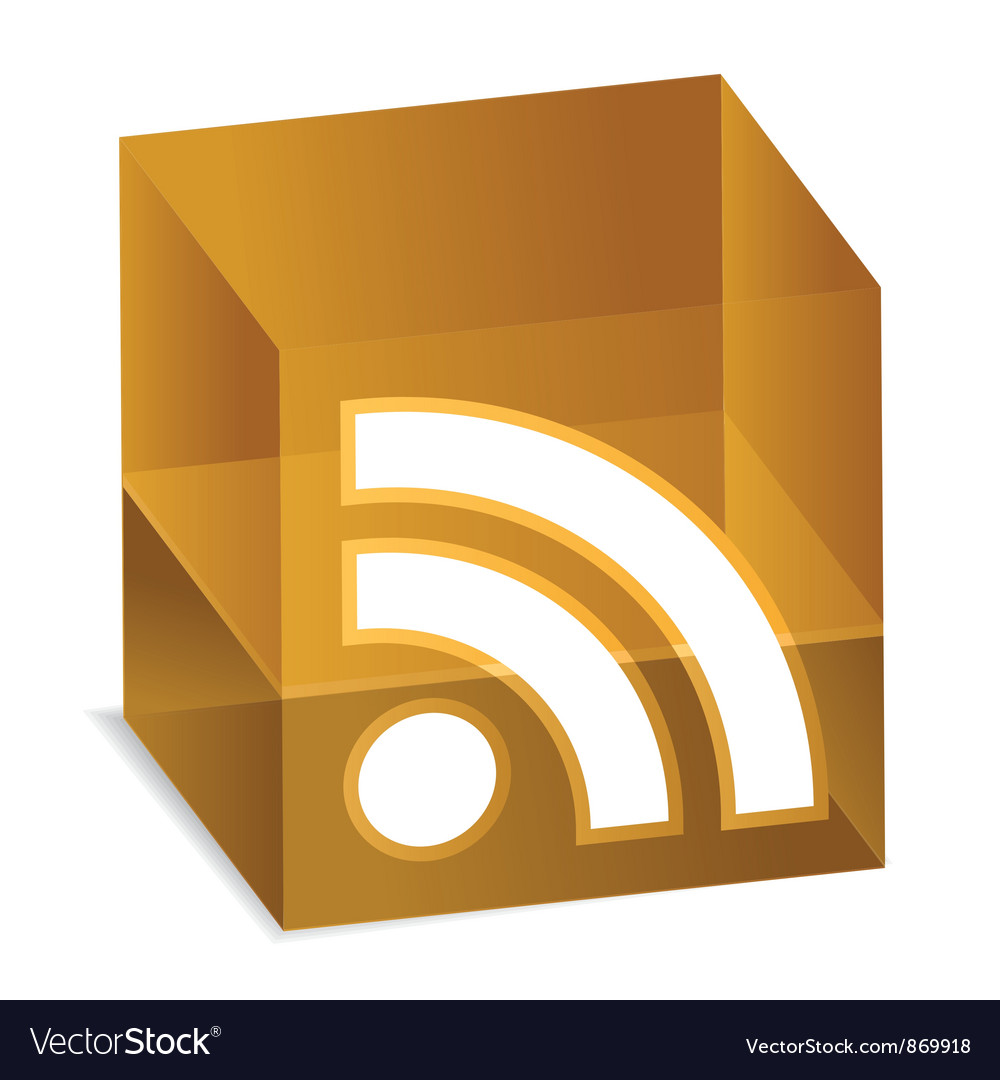 Rss button Royalty Free Vector Image - VectorStock
