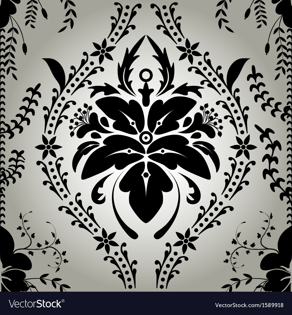 Seamless wallpaper background floral vintage Vector Image