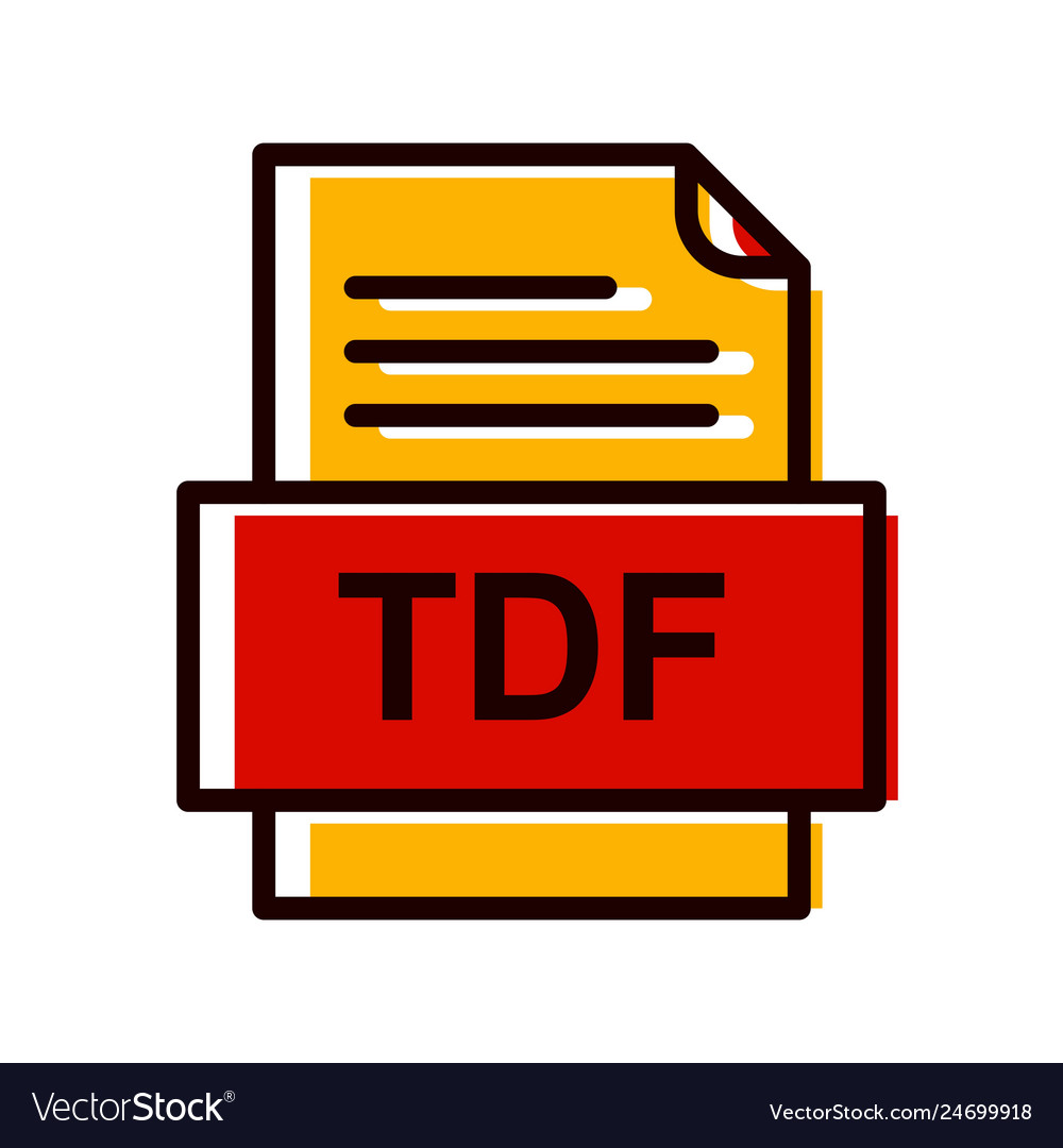 Tdf File Document Icon Royalty Free Vector Image