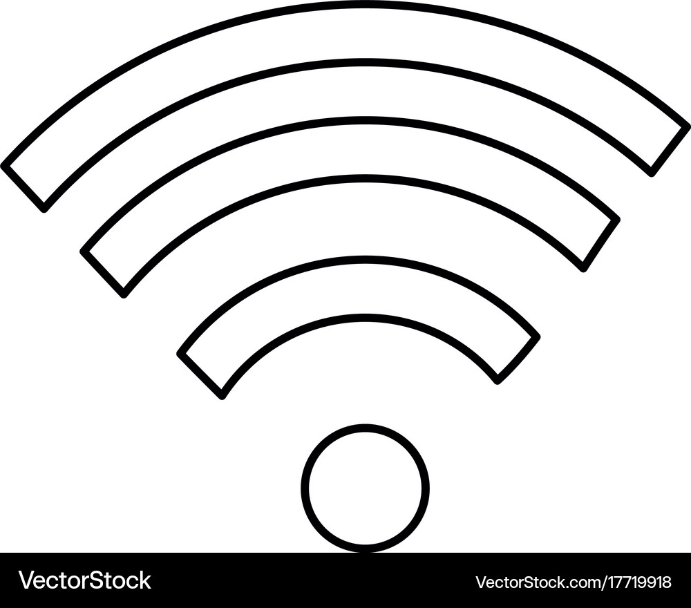 Wifi signal isolated icon Royalty Free Vector Image
