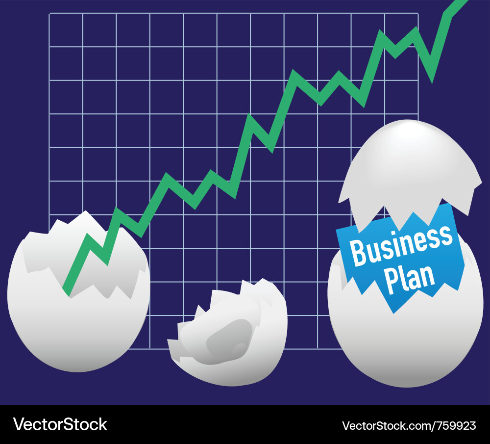 Business eggs hatch Royalty Free Vector Image - VectorStock