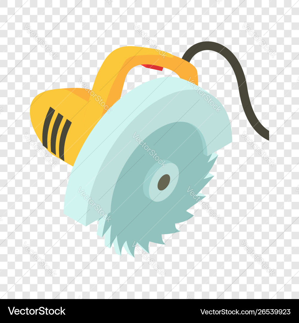 Electric saw icon isometric 3d style Royalty Free Vector