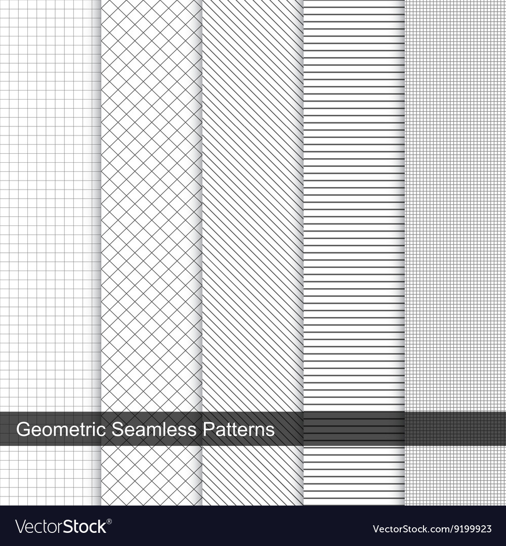 Grid geometric patterns Royalty Free Vector Image