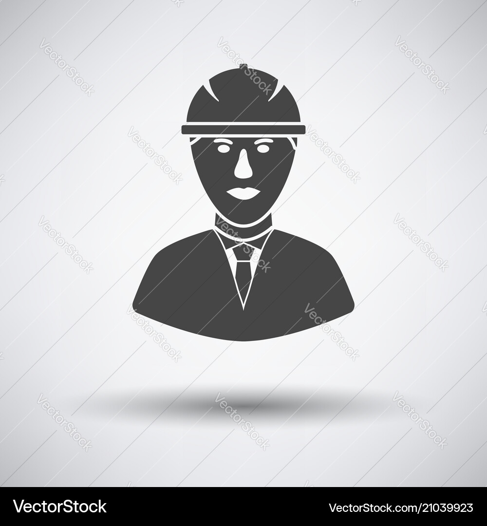 Icon of construction worker head in helmet Vector Image