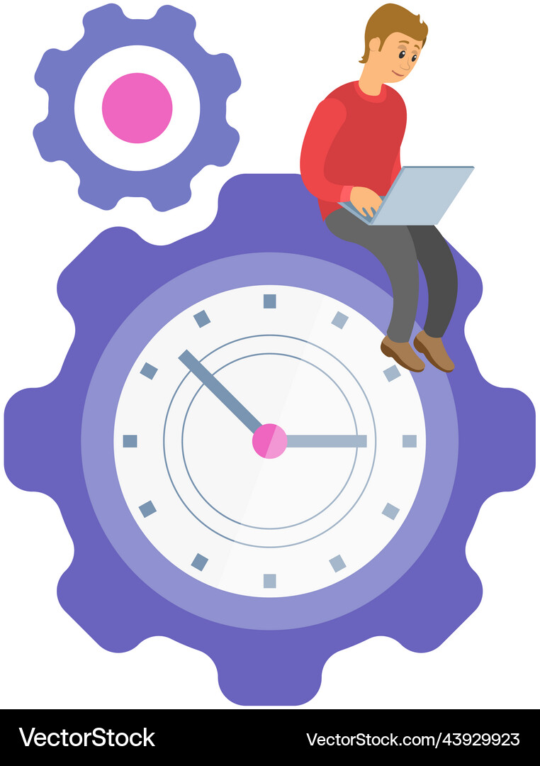 Idea of time management planning schedule Vector Image