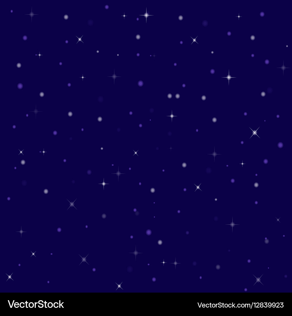 Nice bright stars in the night sky Royalty Free Vector Image