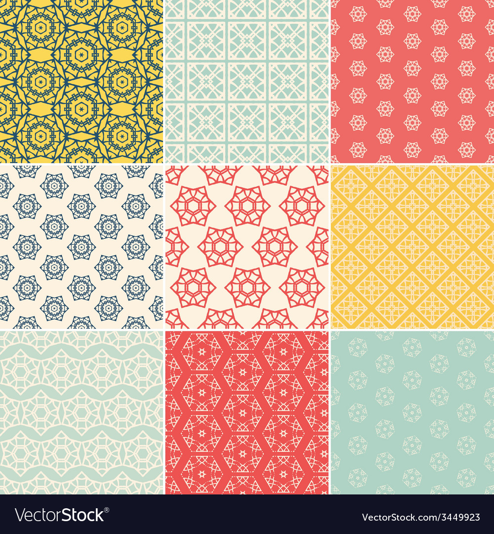 Pattern set Royalty Free Vector Image - VectorStock