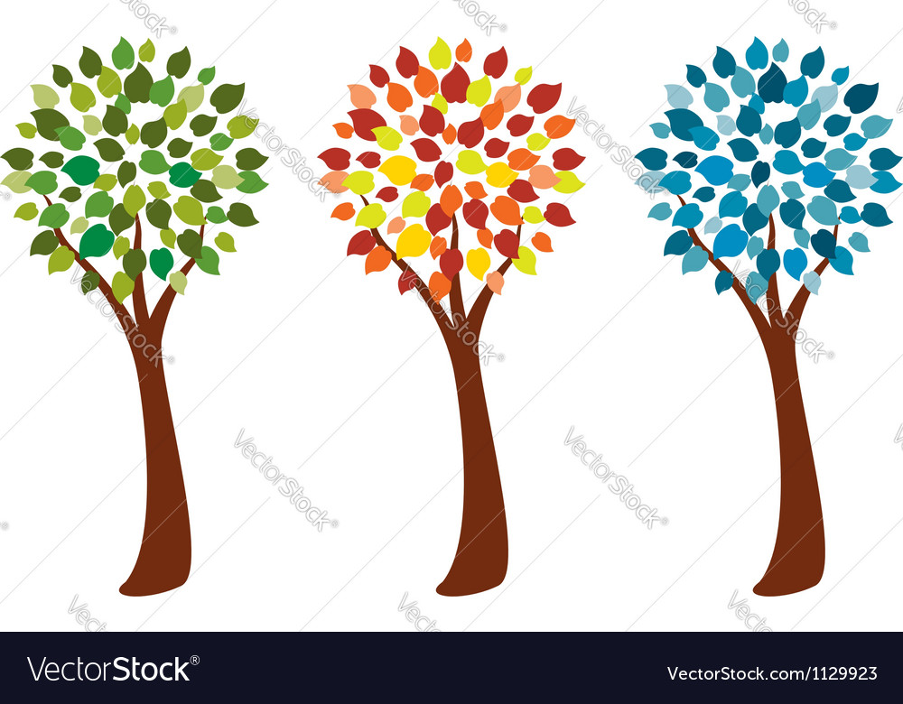Set of trees Royalty Free Vector Image - VectorStock