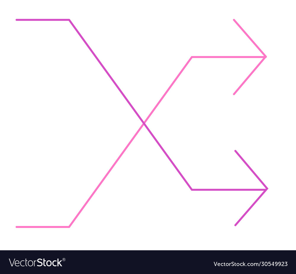 Two arrows Royalty Free Vector Image - VectorStock