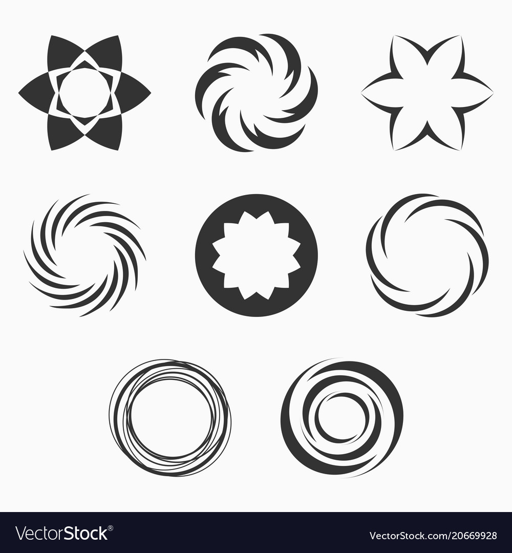 Abstract geometric shapes symbols for your design Vector Image