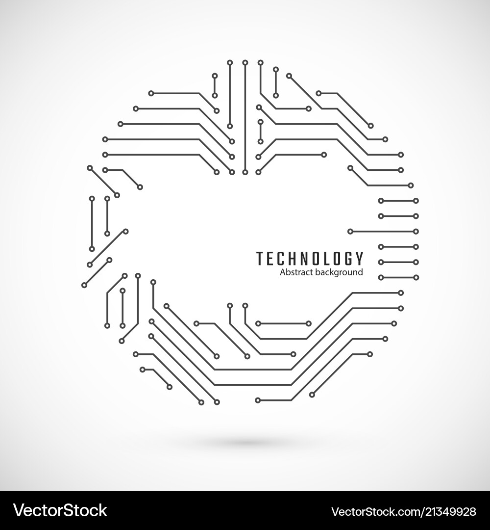 Abstract technology background print of circuit Vector Image