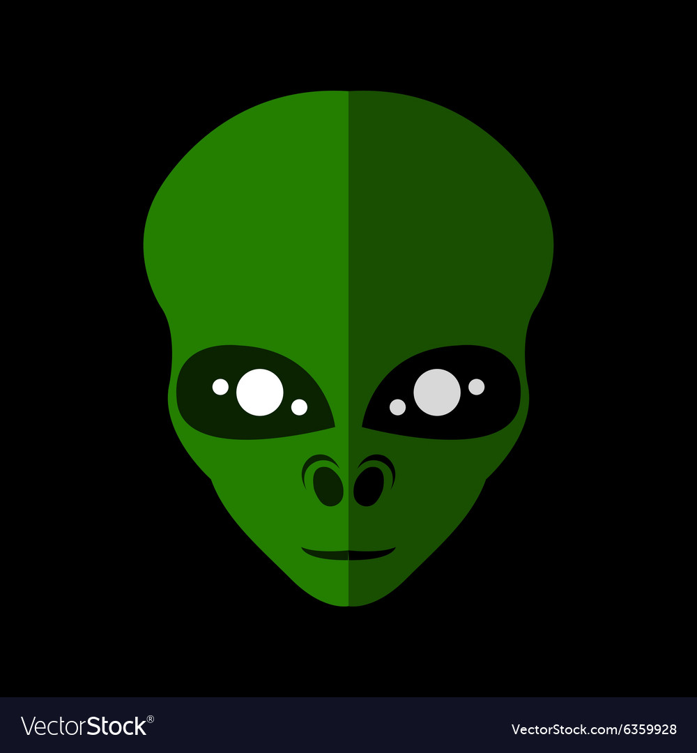 Alien flat icon Royalty Free Vector Image - VectorStock