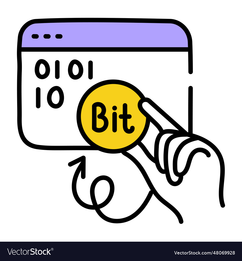 Binary bit Royalty Free Vector Image - VectorStock