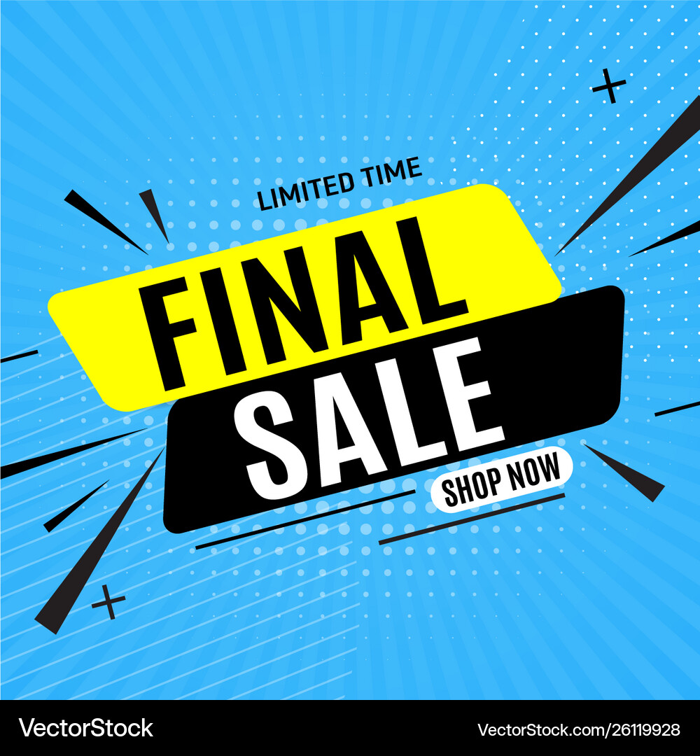 Final sale banner poster Royalty Free Vector Image