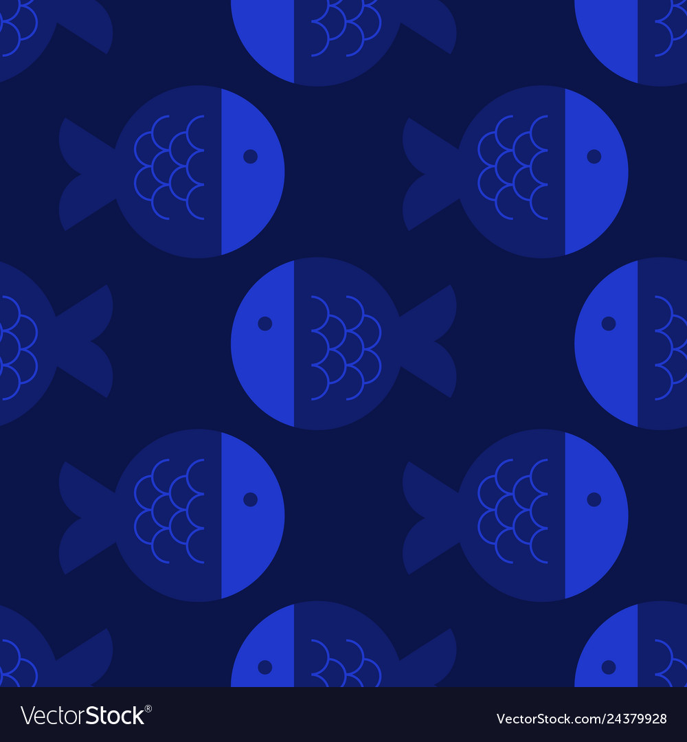 Fish geometric pattern Royalty Free Vector Image