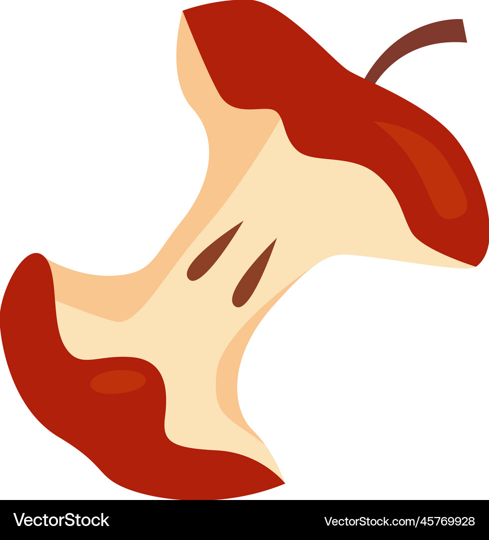 Food apple waste flat icon environmental impact Vector Image