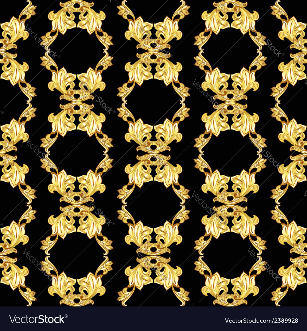 Gold pattern Royalty Free Vector Image - VectorStock