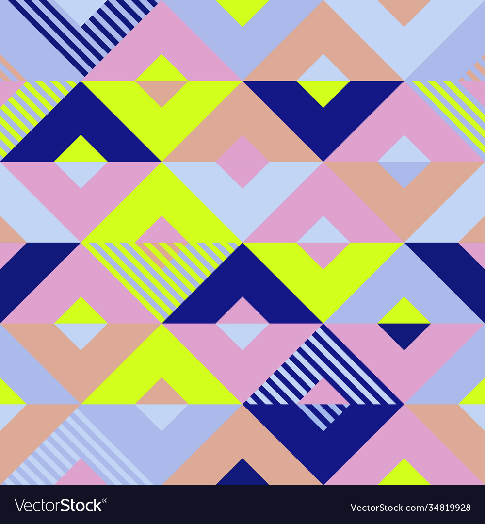 Mosaic abstract geometric art triangle pattern Vector Image