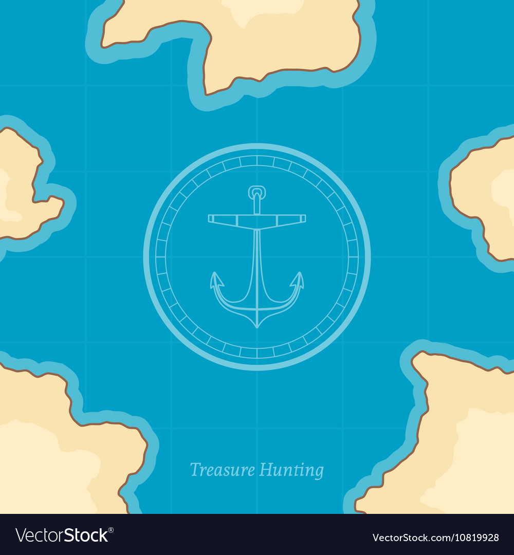 Treasure map background Royalty Free Vector Image