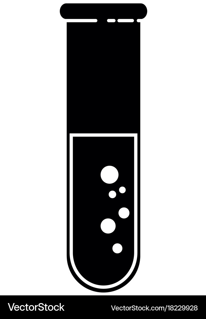 Tube test laboratory isolated icon Royalty Free Vector Image