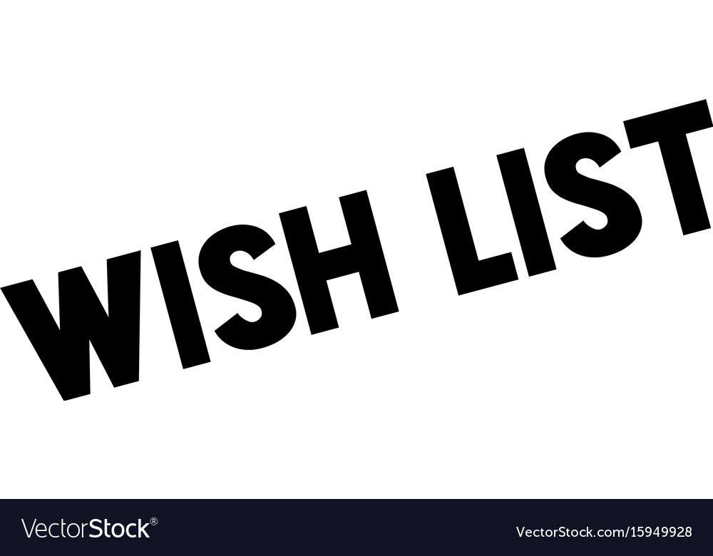 Wish list rubber stamp Royalty Free Vector Image