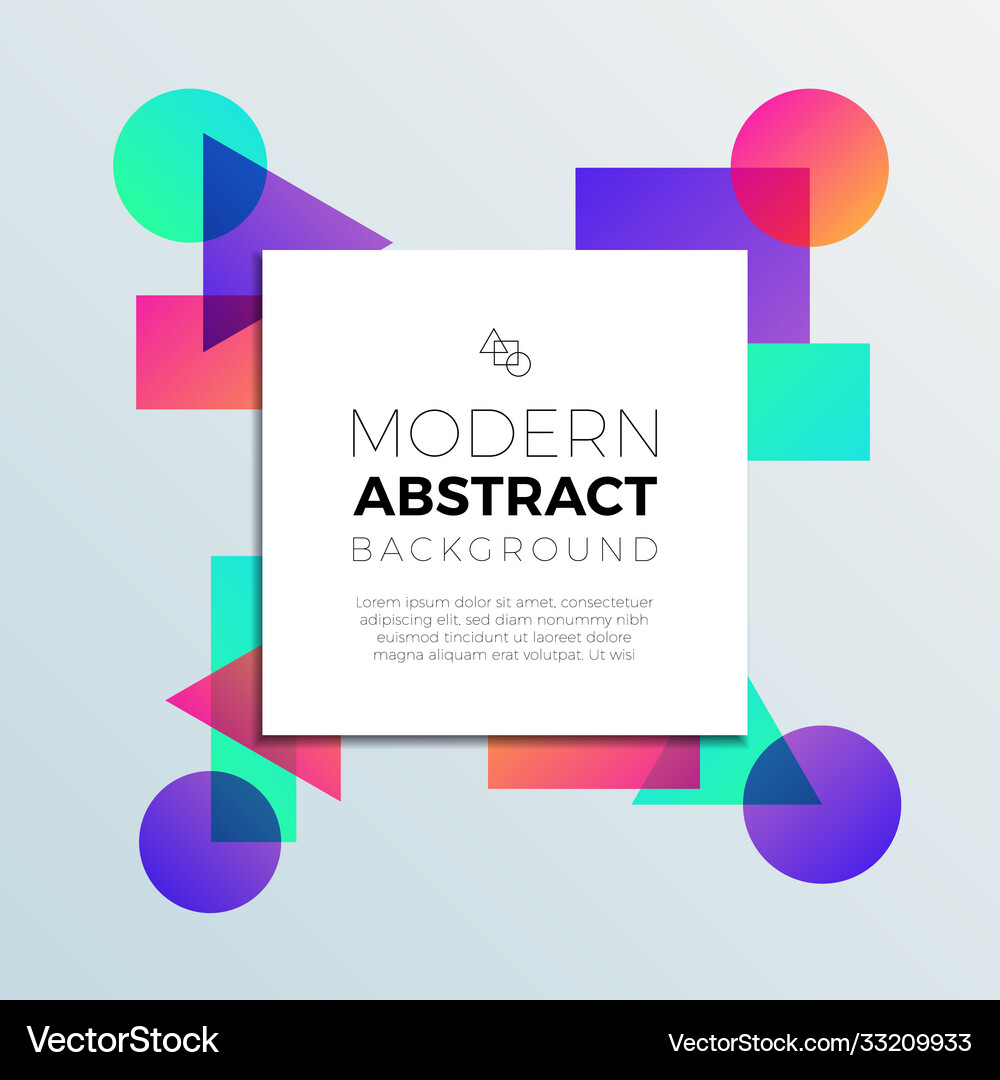 Abstract colorful shapes banner background Vector Image