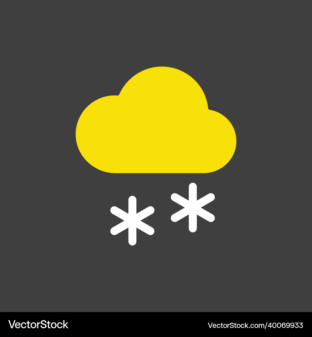 Cloud with snow icon weather sign Royalty Free Vector Image