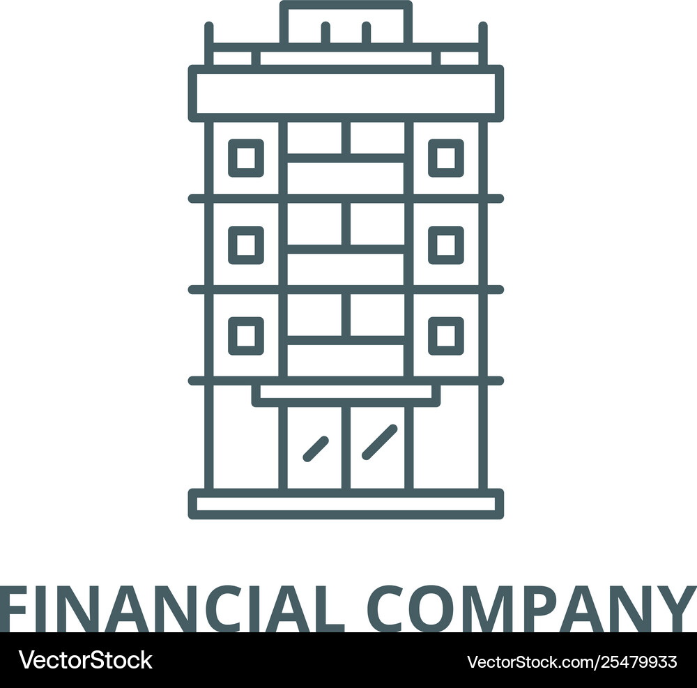Financial company line icon linear concept Vector Image
