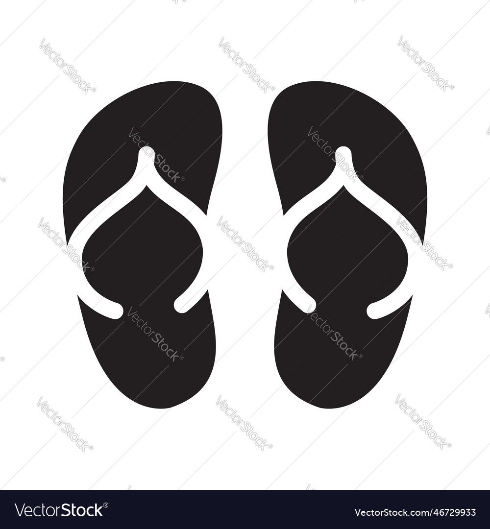 Flip flops isolated icon design isolated on white Vector Image
