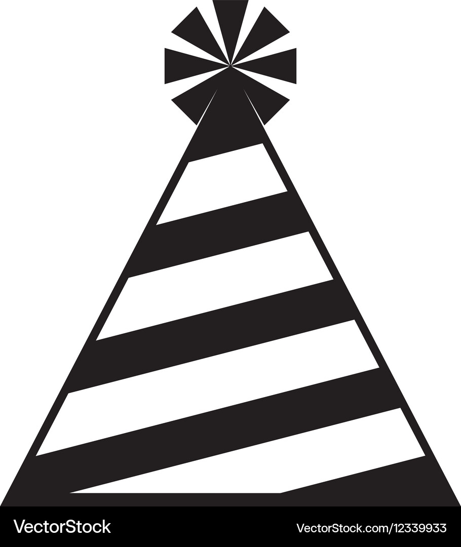 Funny hat party isolated icon Royalty Free Vector Image