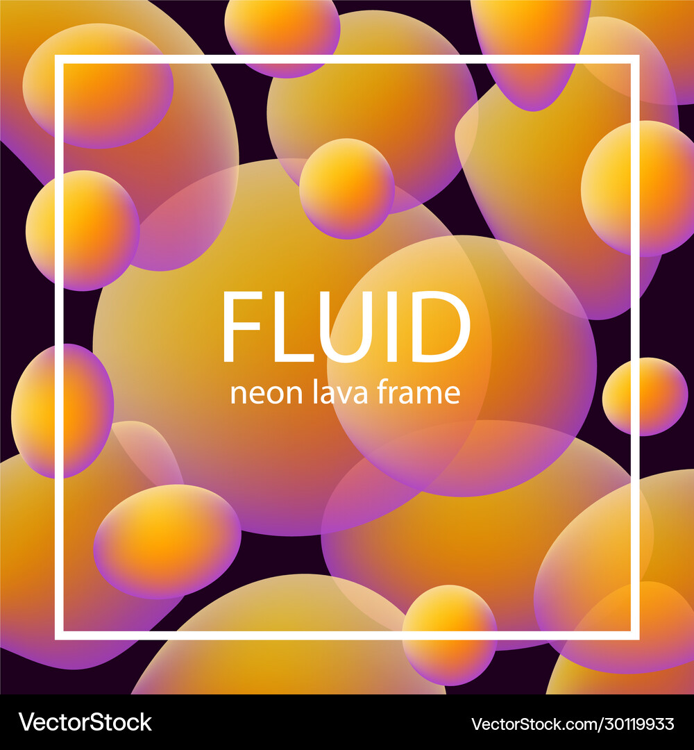 Glowing neon shiny transparent bubbles glass Vector Image