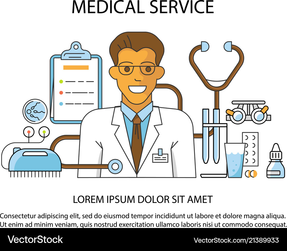 Medical service website Royalty Free Vector Image