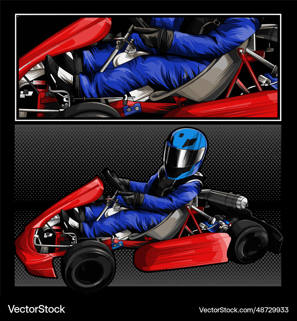 Red drag racing car with black strip Royalty Free Vector