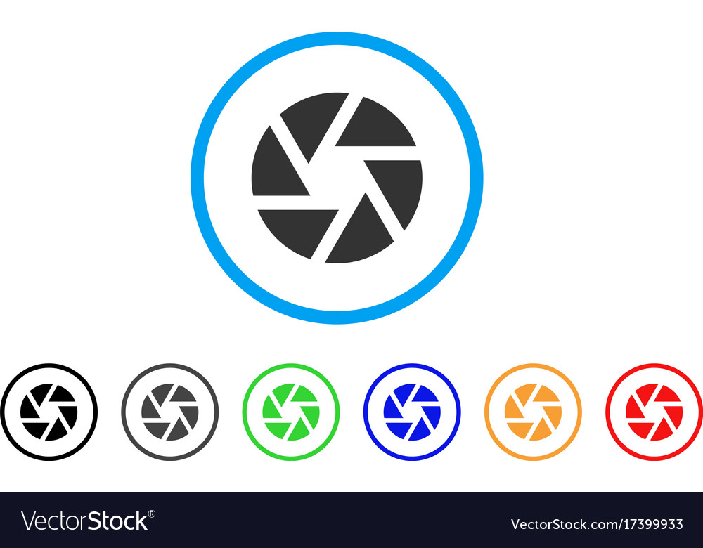 Shutter rounded icon Royalty Free Vector Image