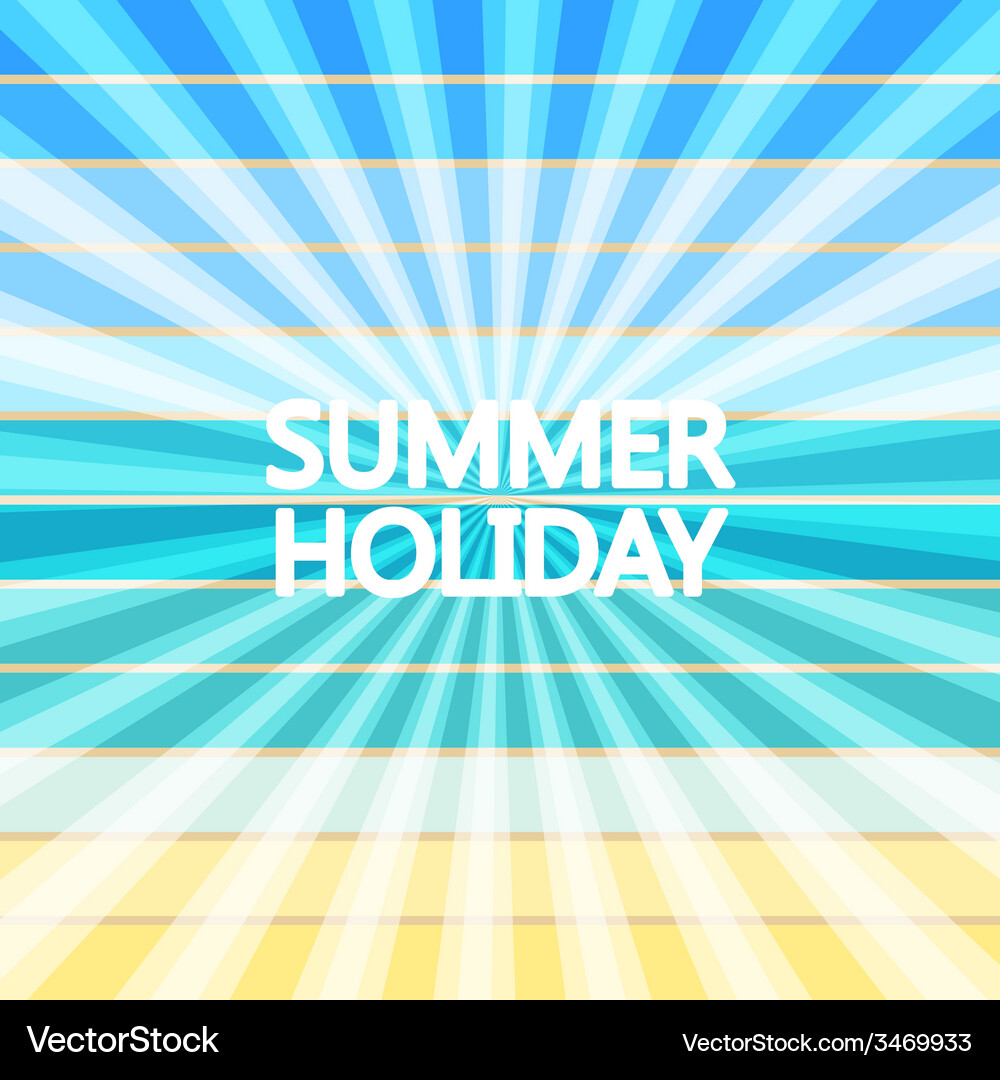Summer rays holiday vintage on light sea Vector Image