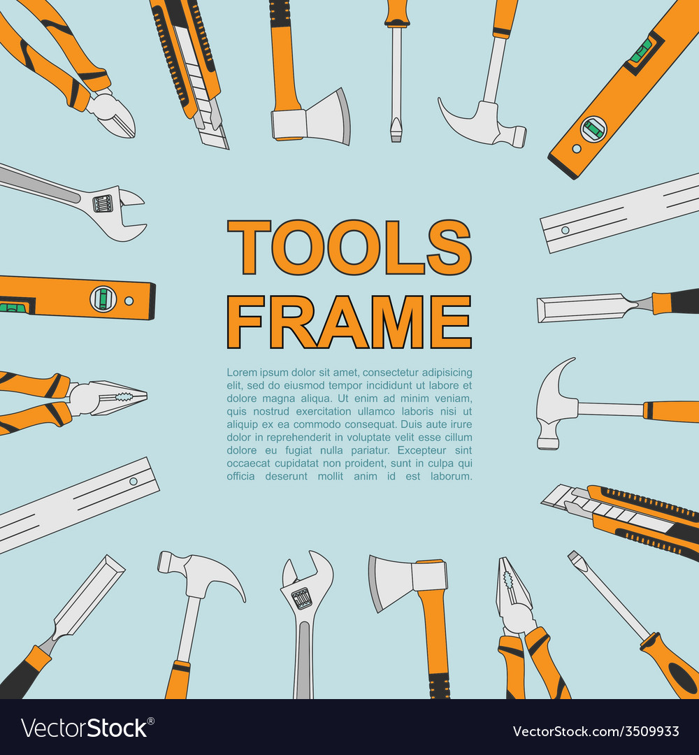 Tools frame 4 Royalty Free Vector Image - VectorStock