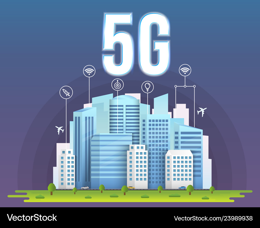 Creative of 5g signal Royalty Free Vector Image