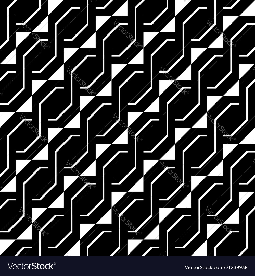 Design seamless monochrome zigzag pattern Vector Image