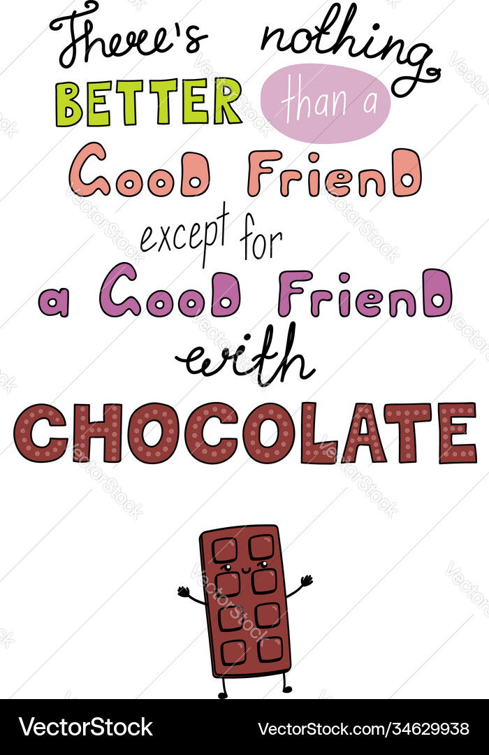 Funny lettering quote about sweets Royalty Free Vector Image