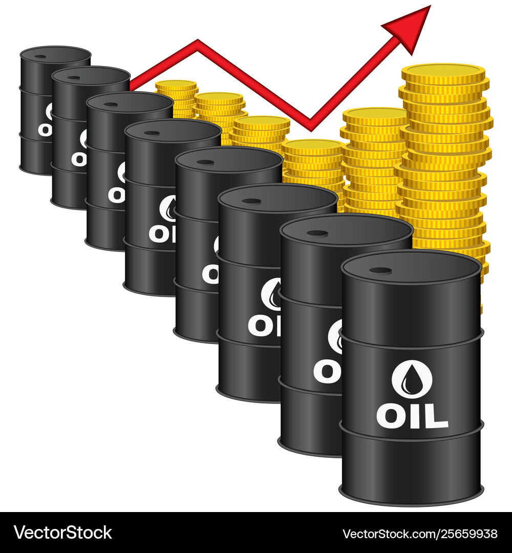 Graphic price oil Royalty Free Vector Image - VectorStock