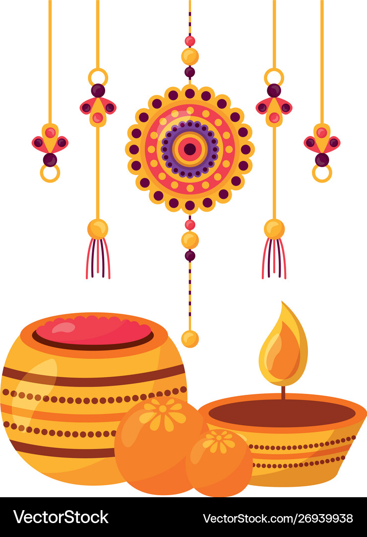 Isolated raksha bandhan design Royalty Free Vector Image